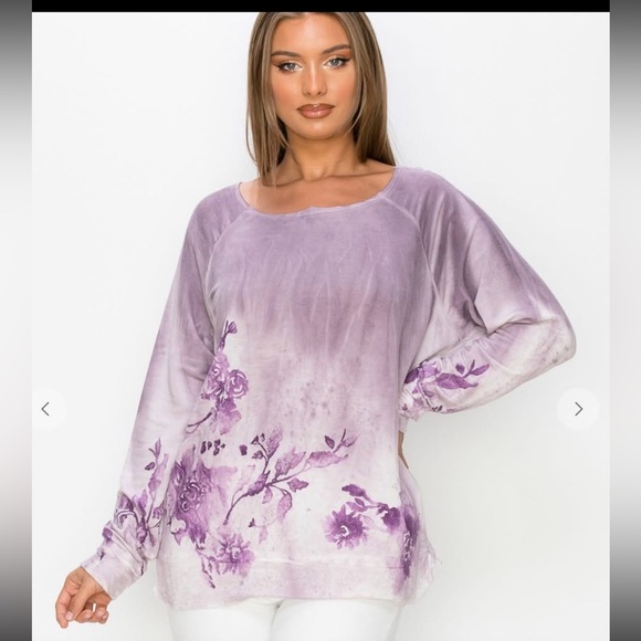 Tops | Tparty Purple Floral Top | Poshmark